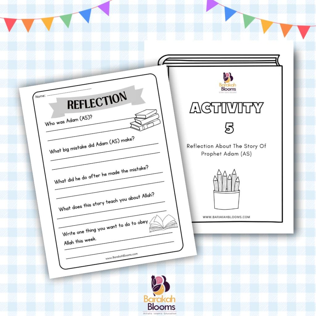 Prophet Adam (AS) Activity Book for Muslim Kids - Barakah Blooms
